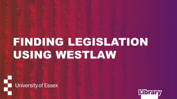Finding Legilation Using Westlaw